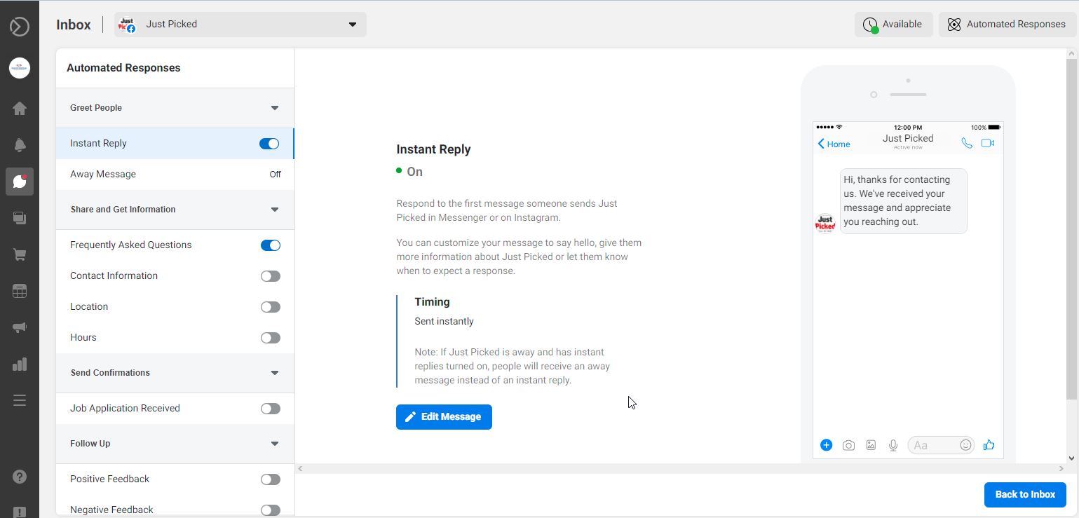 How to Set-Up an Auto / Instant Reply on Facebook Messenger? | Sonu Pandey